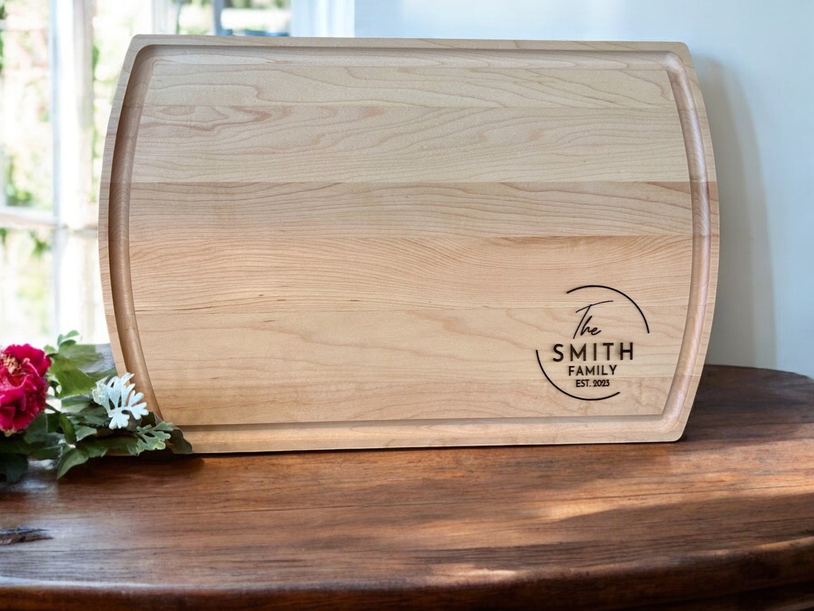 Personalized Wood Cutting Board – Custom Maple Gift with Engraved Name ...