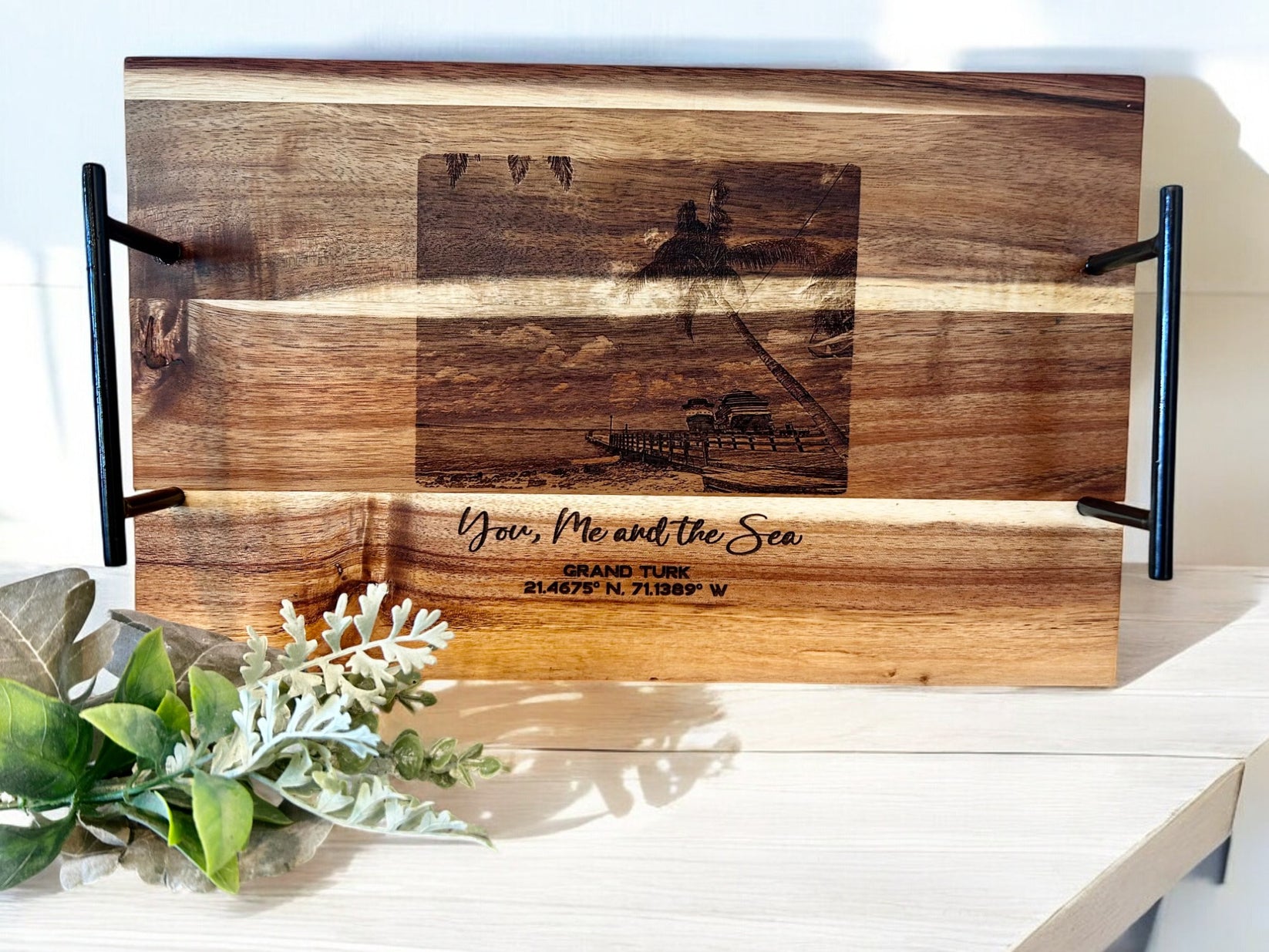 Personalized Photo Engraved Tray – Custom Memory Gift with Names & Dat ...