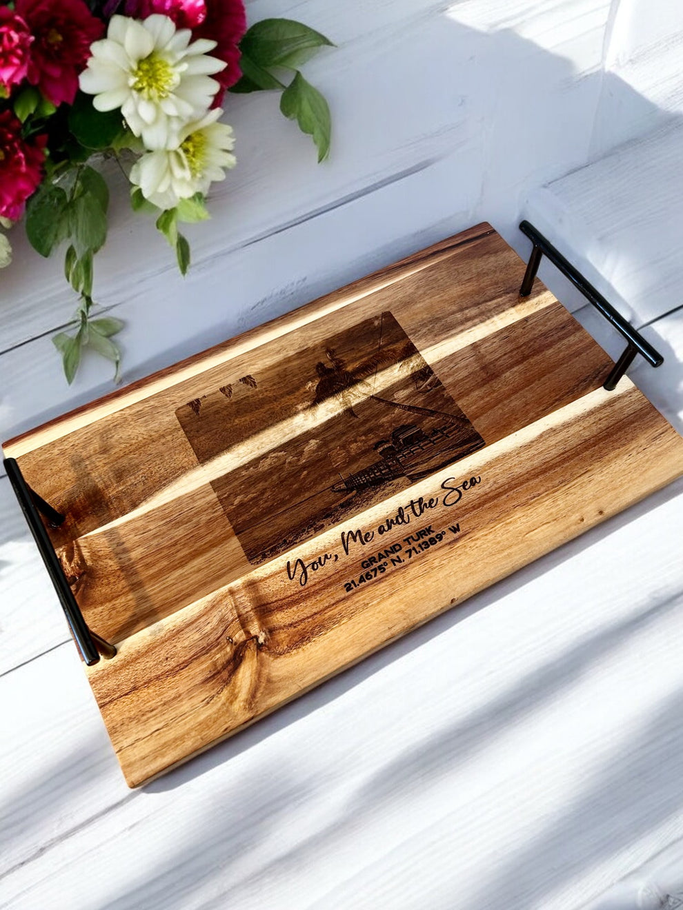 Personalized Photo Engraved Tray – Custom Memory Gift with Names & Dat ...